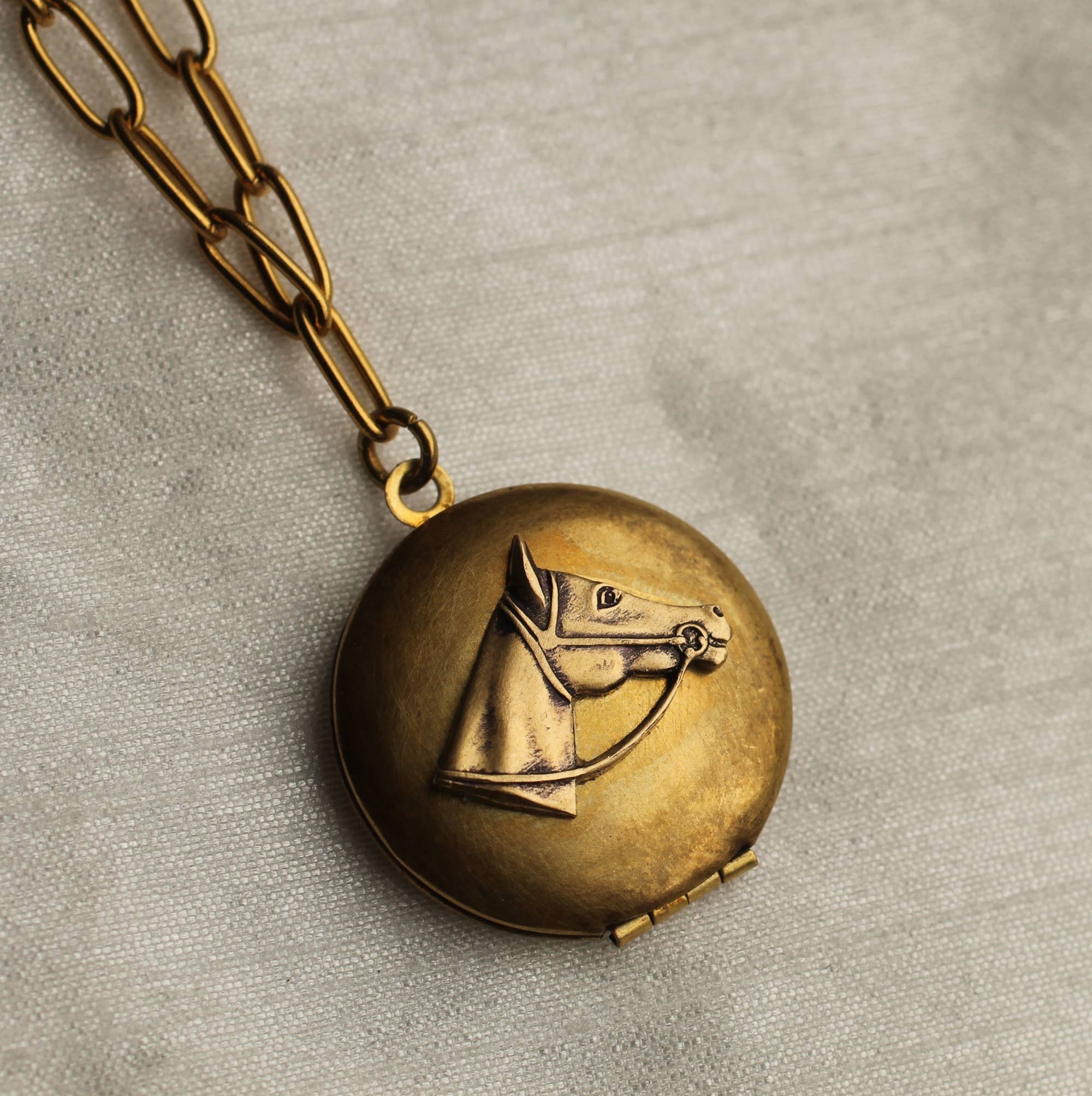 Horse Head Locket | Evie's Evergreen